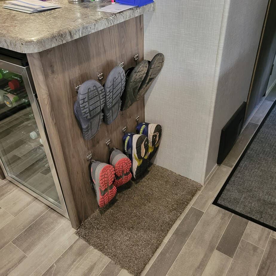 21 Genius RV Shoe Storage Ideas + Pictures! – The Crazy Outdoor Mama
