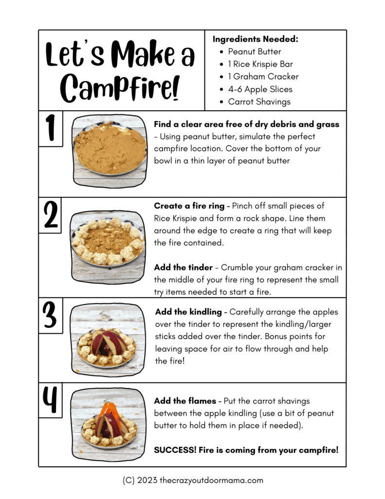 Build an Edible Campfire + Learn Campfire Safety (Free Printable PDF ...