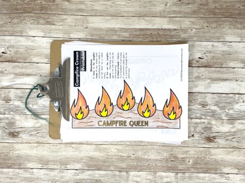 Campfire Crown Craft [5 Free Printable Designs!] – The Crazy Outdoor Mama