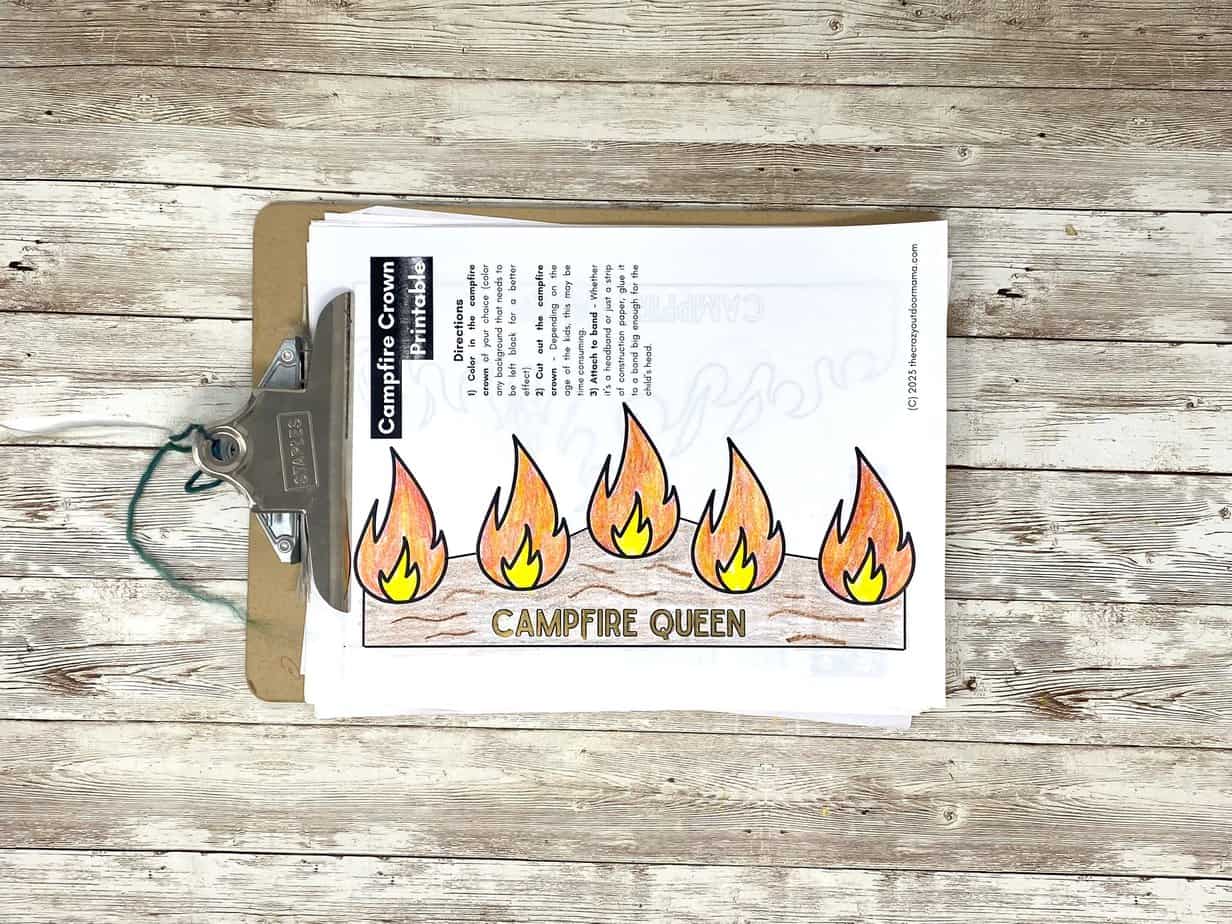 Campfire Crown Craft [5 Free Printable Designs!] – The Crazy Outdoor Mama