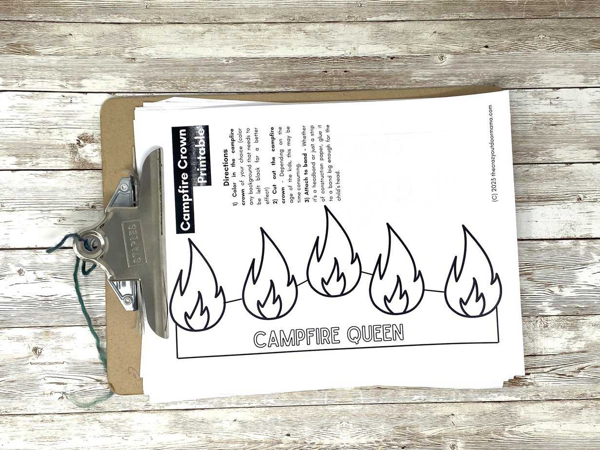 Campfire Crown Craft [5 Free Printable Designs!] – The Crazy Outdoor Mama