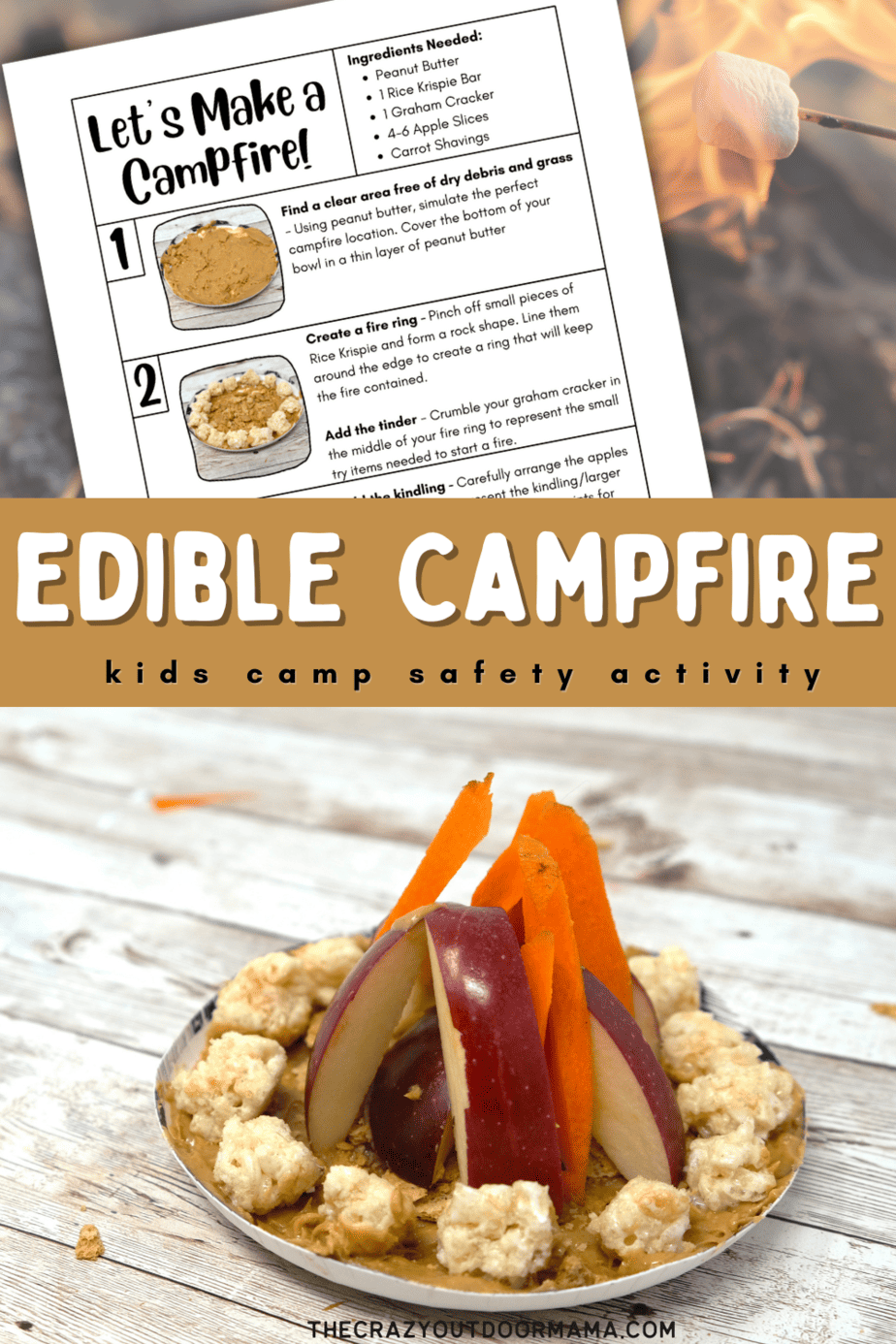 Build an Edible Campfire + Learn Campfire Safety (Free Printable PDF ...