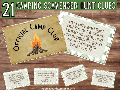 21 Camping Scavenger Hunt Riddles + Printable PDF – The Crazy Outdoor Mama