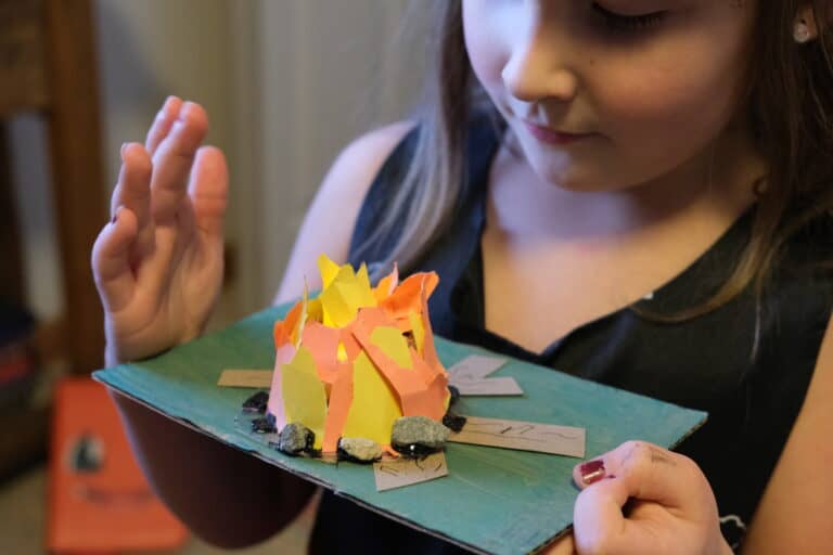 Glowing Paper Campfire Craft – The Crazy Outdoor Mama