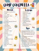 Coachella Camping Checklist - Tips + Essentials to Bring