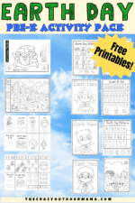 Free Earth Day Worksheet Preschool Packet - Tracing, Math, Pre Writing ...