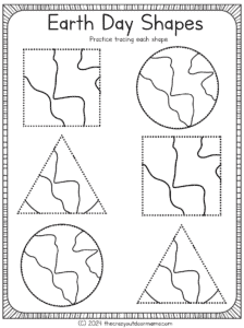 Free Earth Day Worksheet Preschool Packet - Tracing, Math, Pre Writing ...
