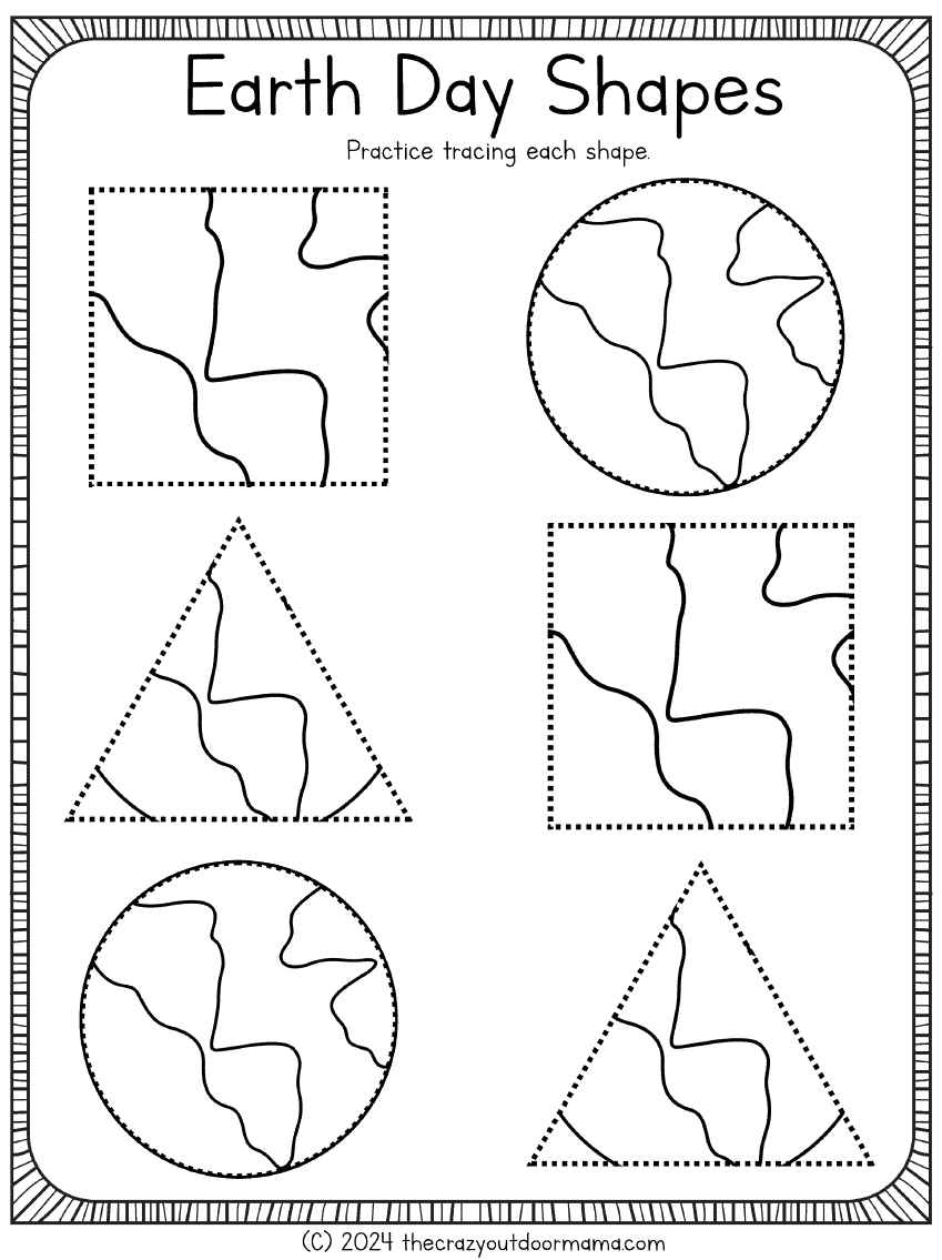 Free Earth Day Worksheet Preschool Packet - Tracing, Math, Pre Writing ...