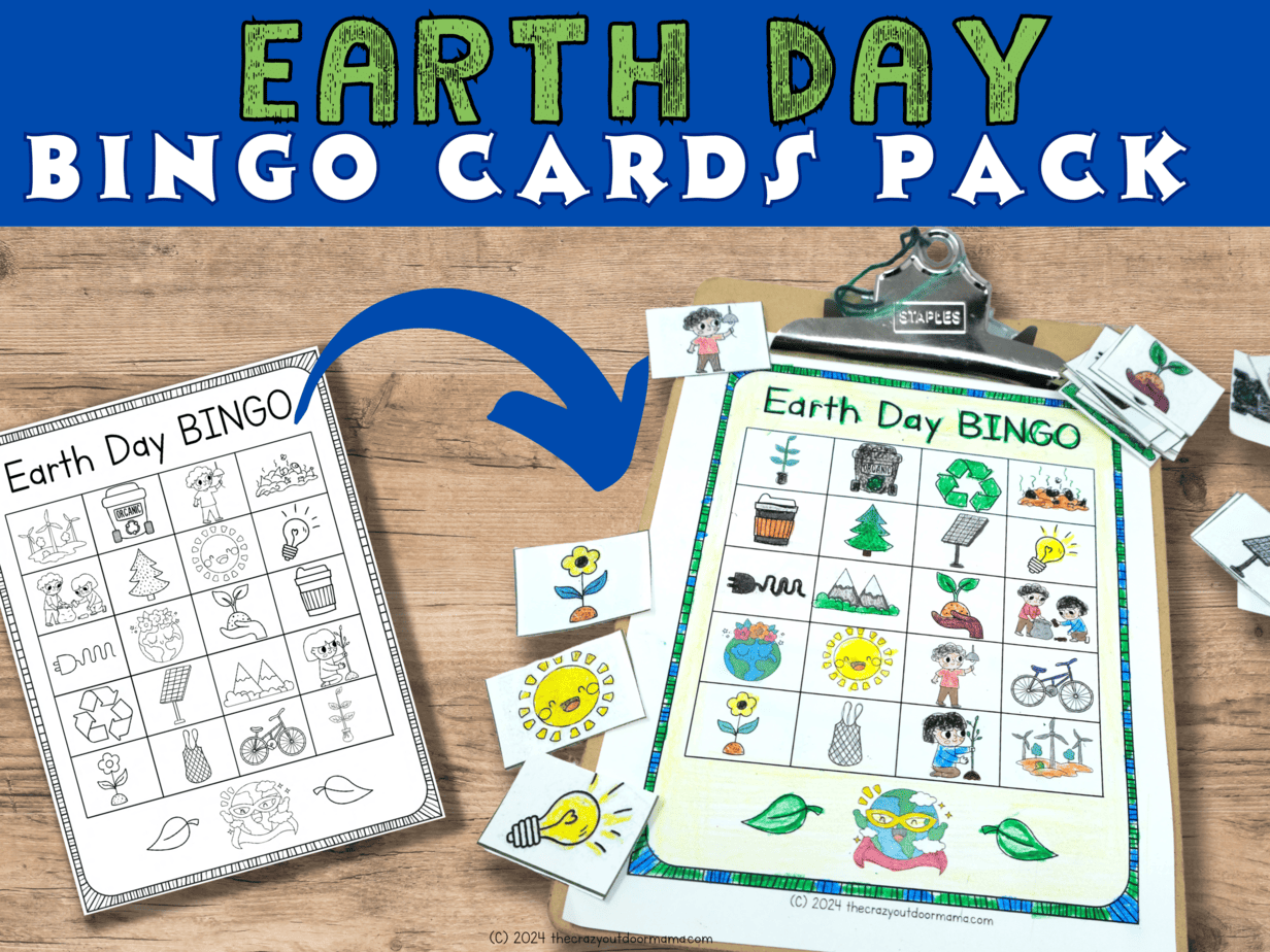 Earth Day BINGO Printable (20 Cards + Pretty, Extra Large Calling Cards ...