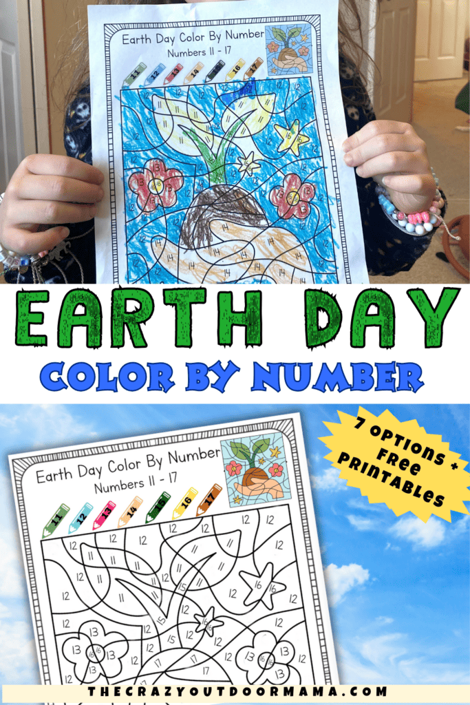 Color By Number Earth Day Printables -Sight Words, Digraphs ...