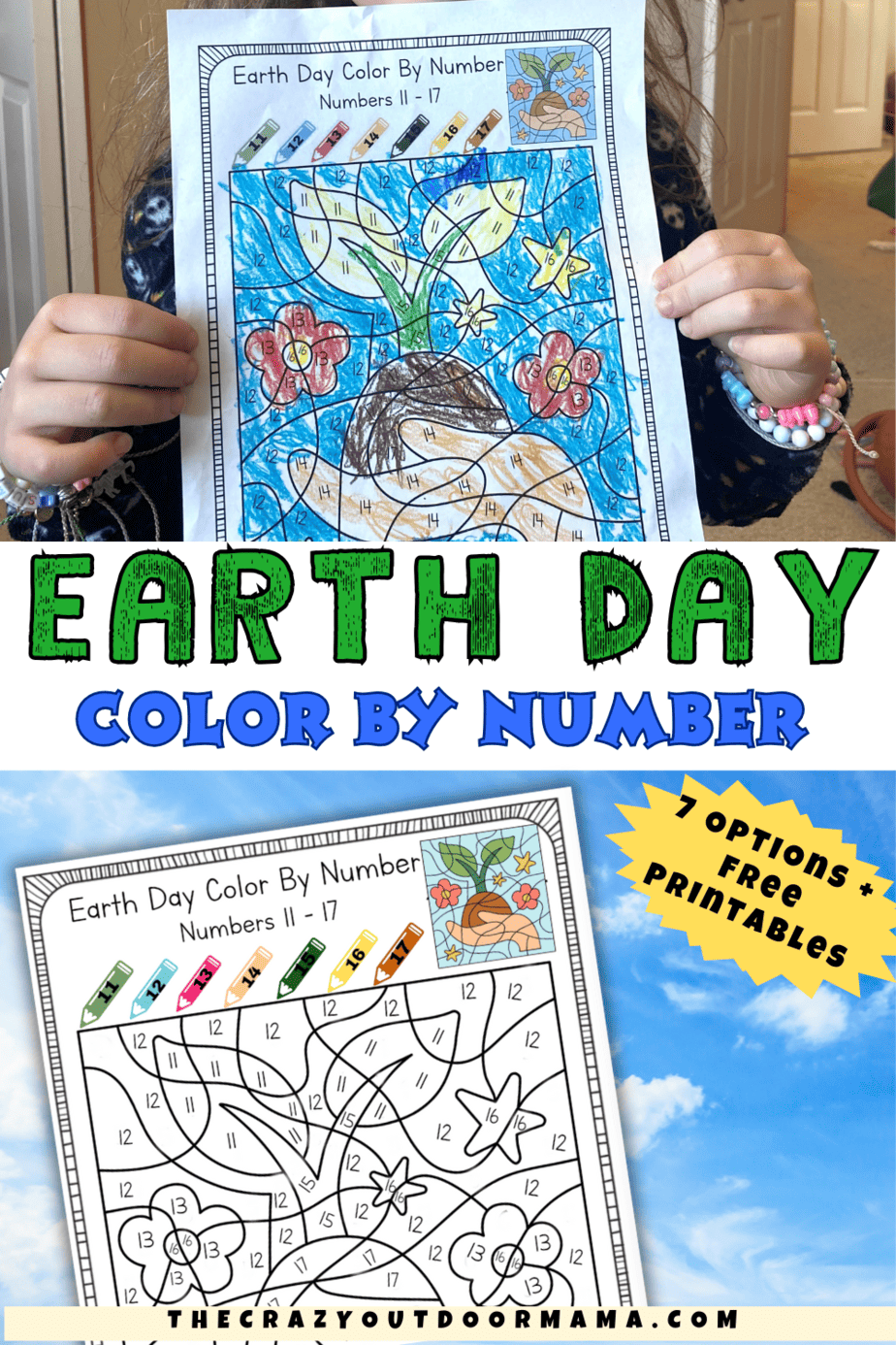 Color By Number Earth Day Printables -Sight Words, Digraphs ...