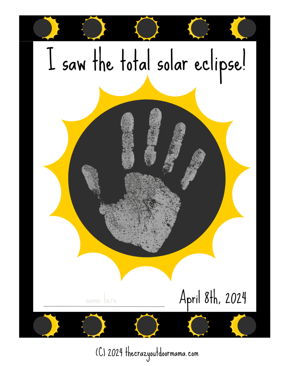 Solar Eclipse 2024 Kids Printable Activity Pack! – The Crazy Outdoor Mama