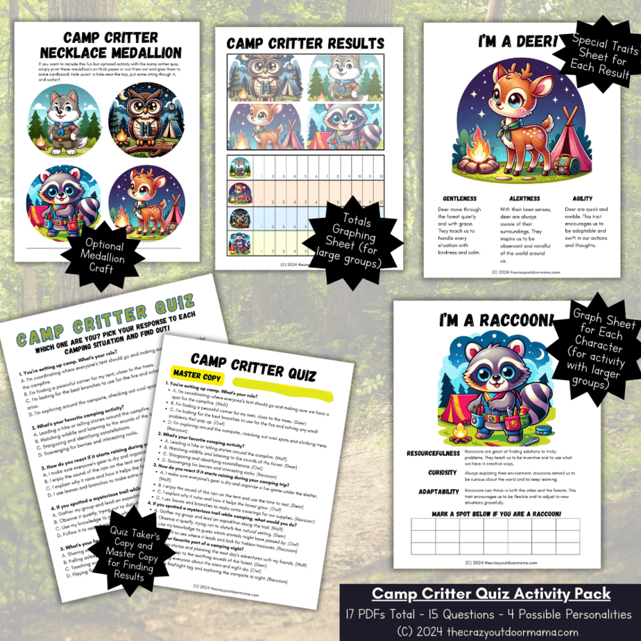 Which Camp Critter Are You? Take the Quiz + Print Activities – The ...
