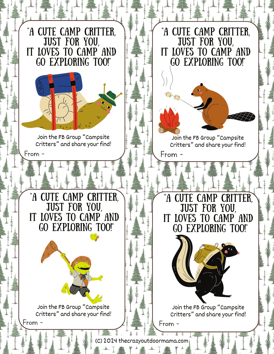 Campsite Critters - *Funnest* New Campground Trend (+Printable Inserts ...