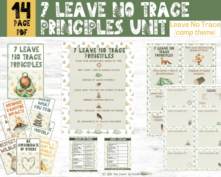 7 Leave No Trace Principles Printable PDF Worksheet For Kids! – The ...