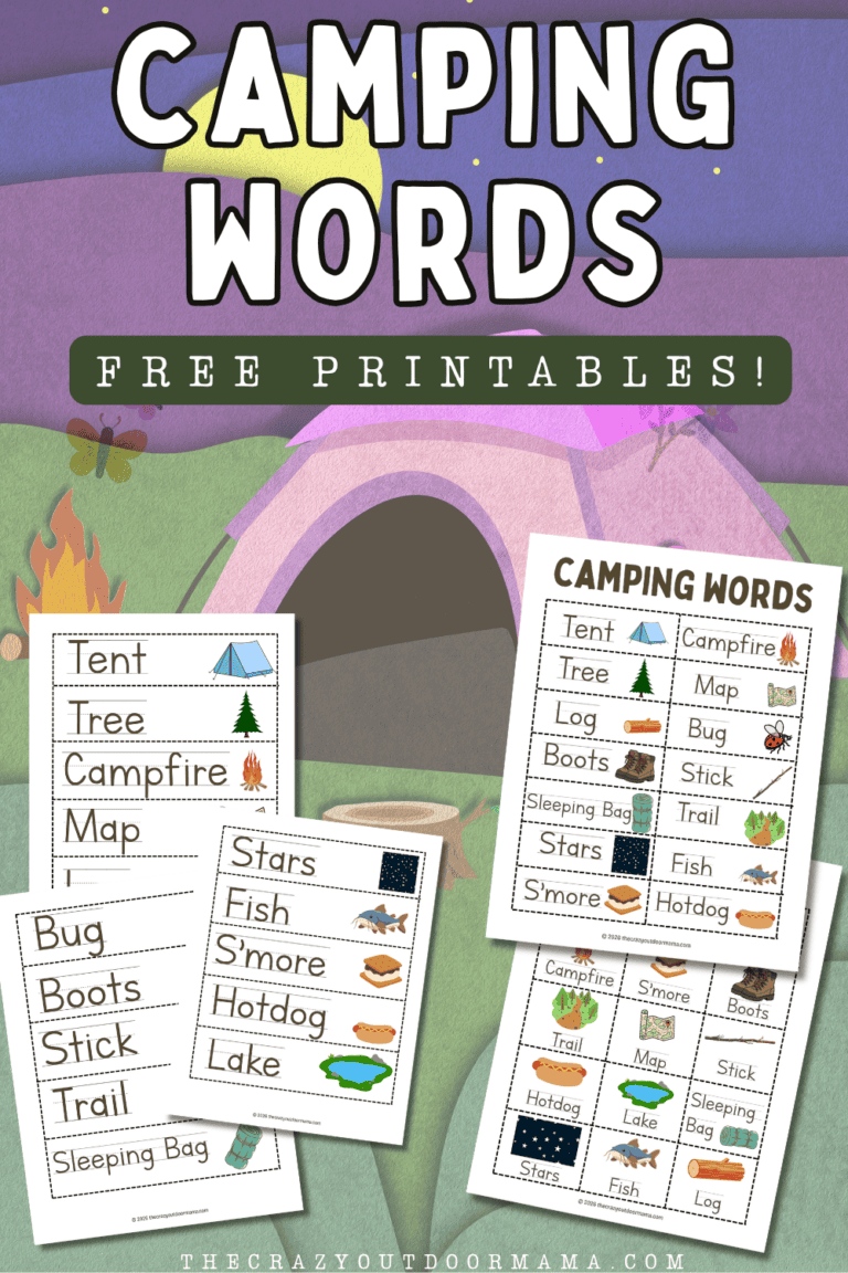 Camping Words List (200 Camping Vocabulary Words + Free Printable ...