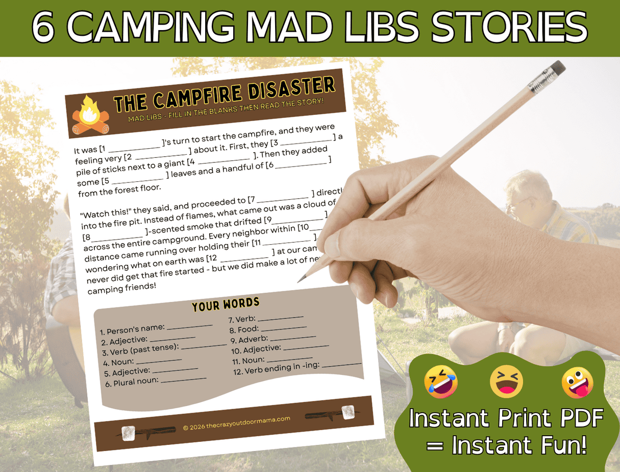 Camping Mad Libs - 6 Printable Stories Kids Will Love (+Free PDFs ...