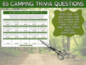 Camping Would You Rather Questions + Free Printable (65+ Ideas for Kids ...